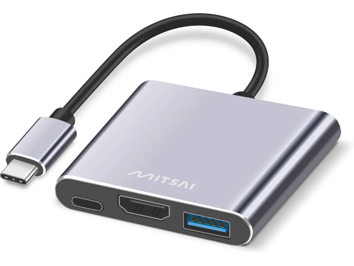 Adaptador MITSAI USB-C para HDMI + USB-C + USB 3.0 | Worten Canarias