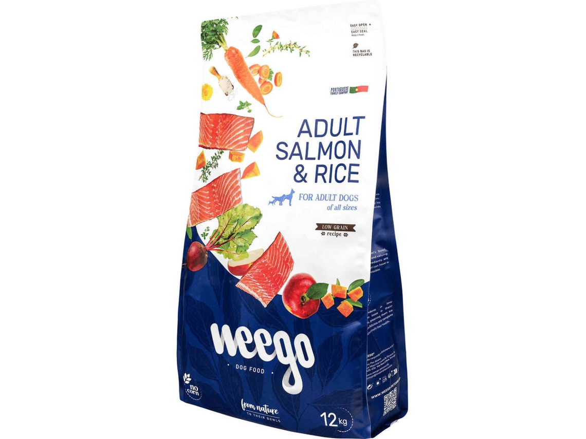 Pienso Seco para Perro WEEGO Adulto Salmón y Arroz (12 kg) | Worten ...